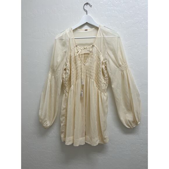 Free People | Tops | Free People Peasant Blouse Victorian Night Tunic ...